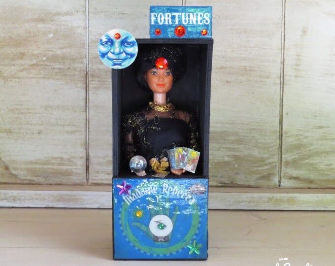Miniature Fortune Teller Arcade Machine- Dollhouse Miniature Handmade 1 ...