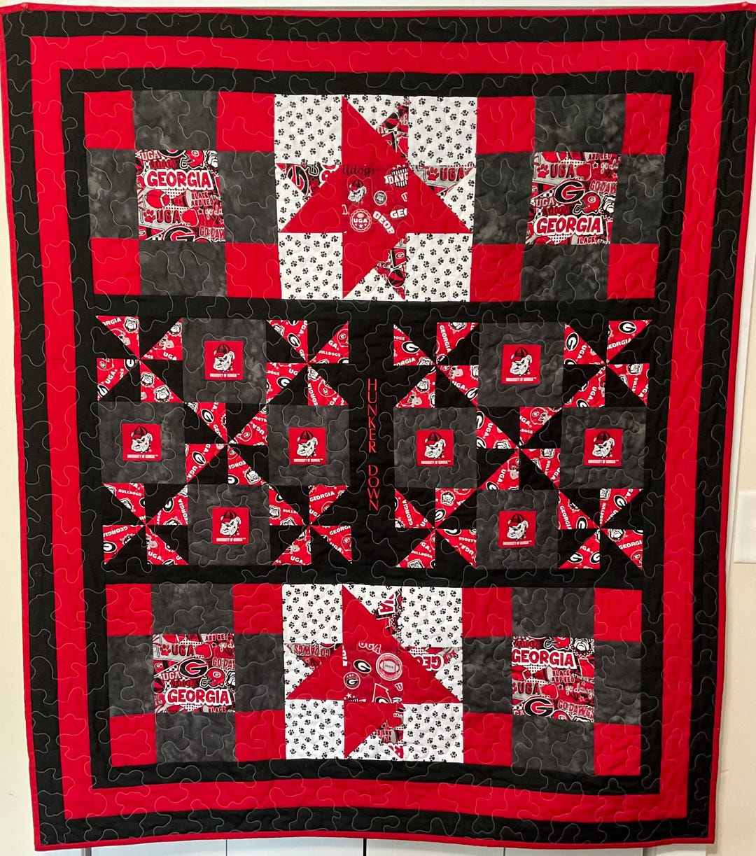 Georgia Bulldogs Lap Quilt - Etsy