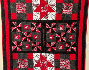 Georgia Bulldogs Quilt - Etsy