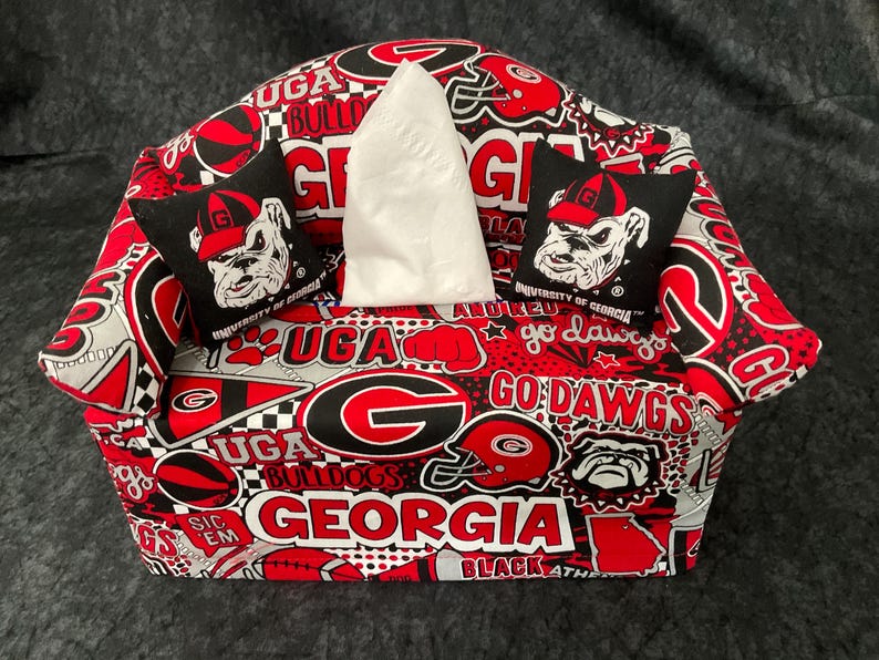 Georgia Bulldogs Tissue Box Covers - Etsy