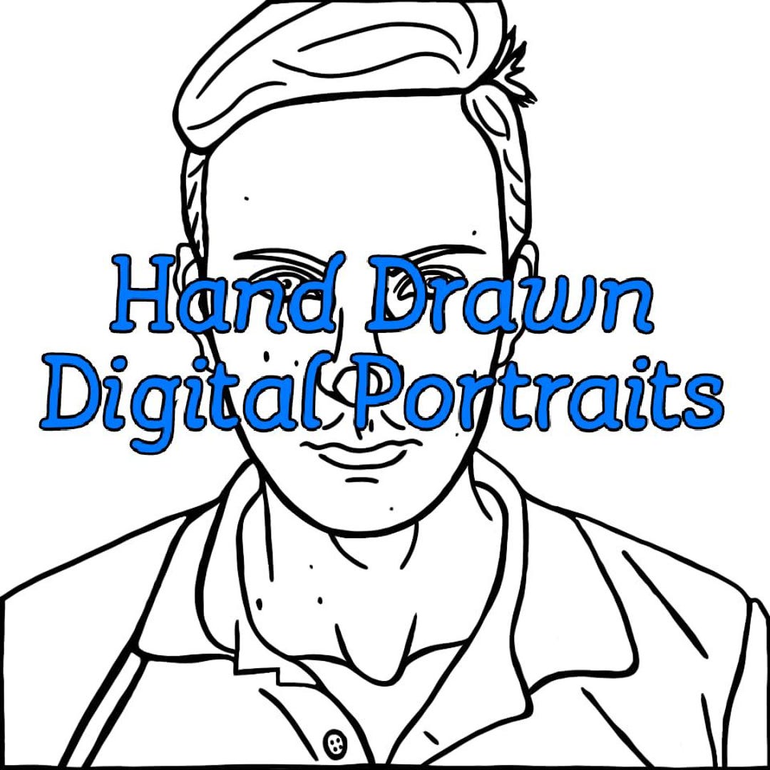 Hand Drawn Digital Portraits - Etsy