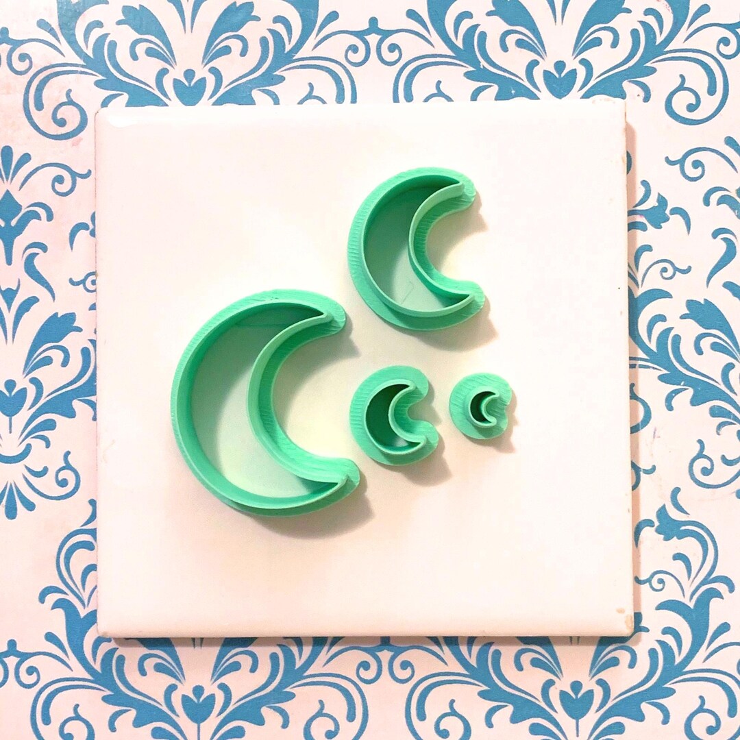 Crescent Moon Cutters for Polymer Clay – Earring & Jewelry Making Tool ...