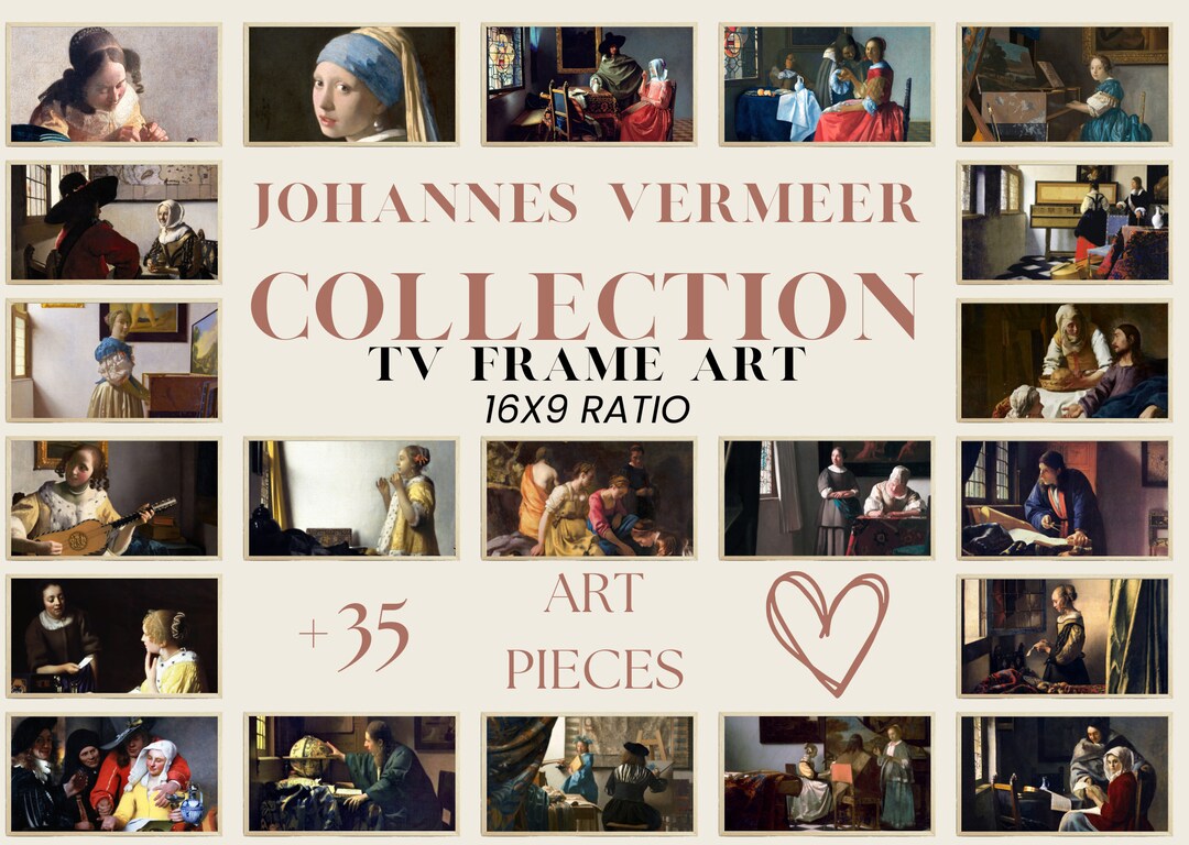 Vintage Johannes Vermeer Collection for Samsung Frame TV, +35 Pieces ...