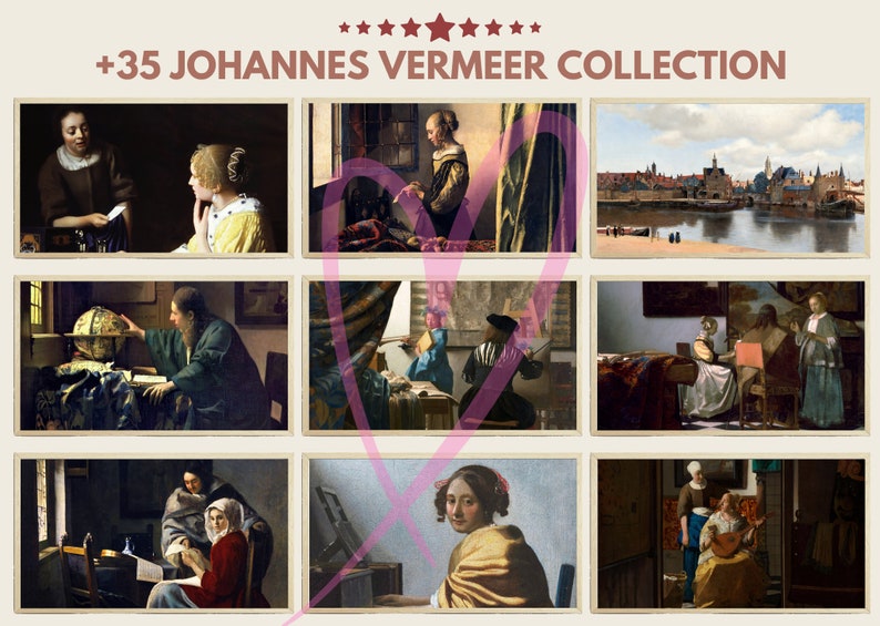 Vintage Johannes Vermeer Collection for Samsung Frame TV, +35 Pieces ...