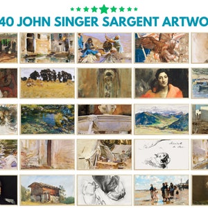 John Singer Sargent Artwork for Samsung Frame TV, +240 Classic Sargent ...