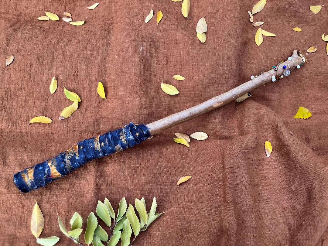 Wand of Starfall Handmade Rustic Natural Wand, Pretend Play, Cosplay ...