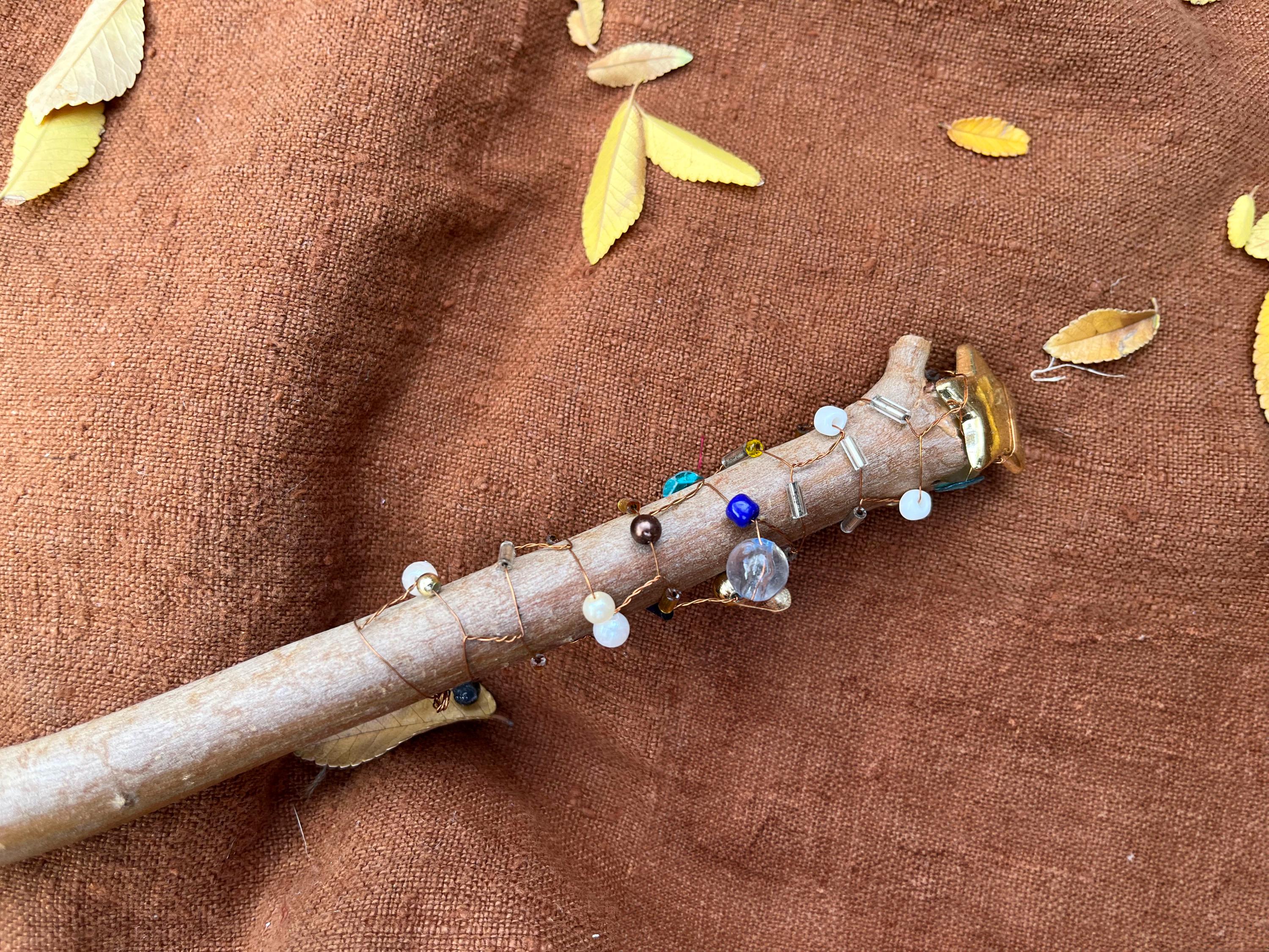 Wand of Starfall Handmade Rustic Natural Wand, Pretend Play, Cosplay ...