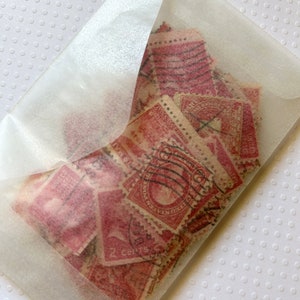 100 Red Stamp Pack, Shades of Red Used Vintage Postage Stamps for ...