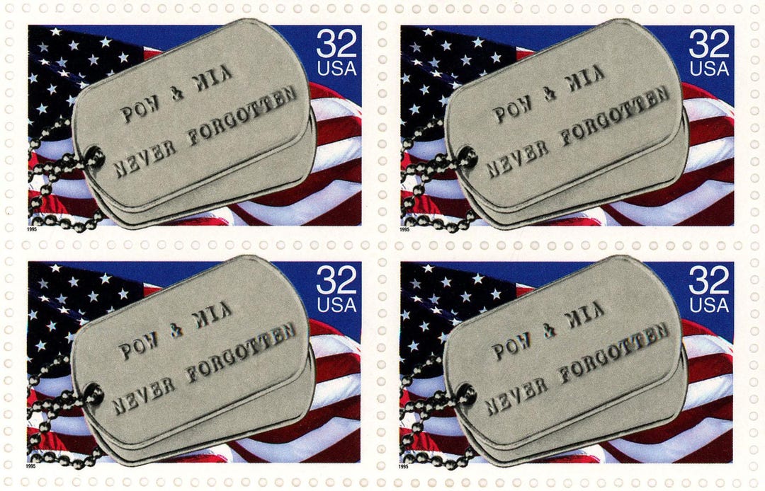 Twenty POW & MIA , Never Forgotten Vintage 1995 Unused 32 Cent Postage ...