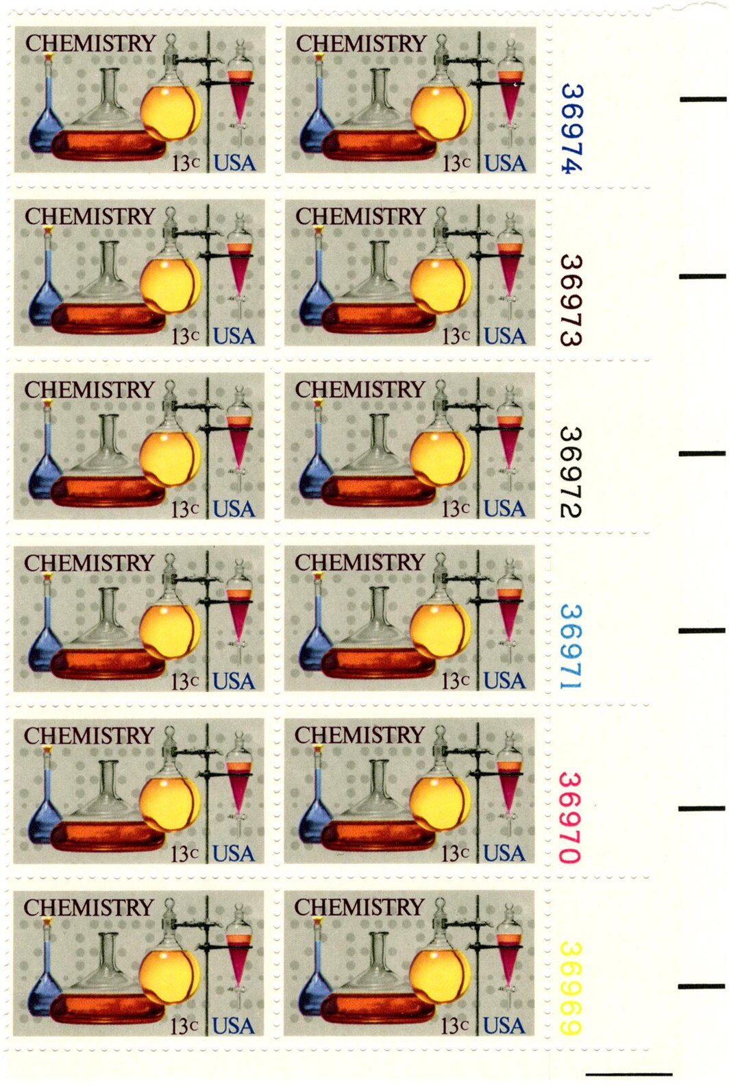 1976 Chemistry Postage Stamps: Vintage Science Gift, Lab Decor - Etsy