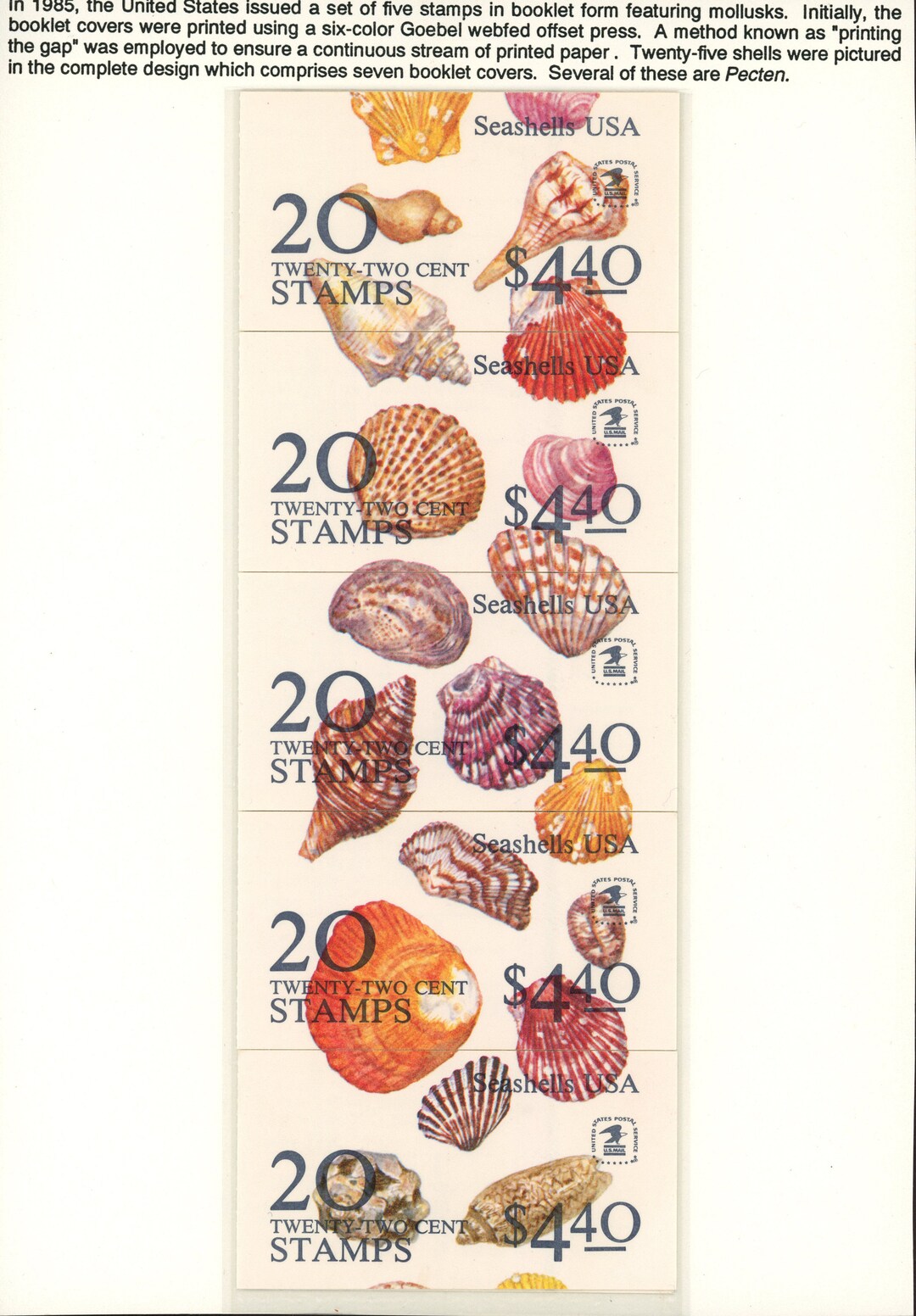 Beach Shell Ephemera, Vintage Used and Unused Stamp, Shell Postage ...