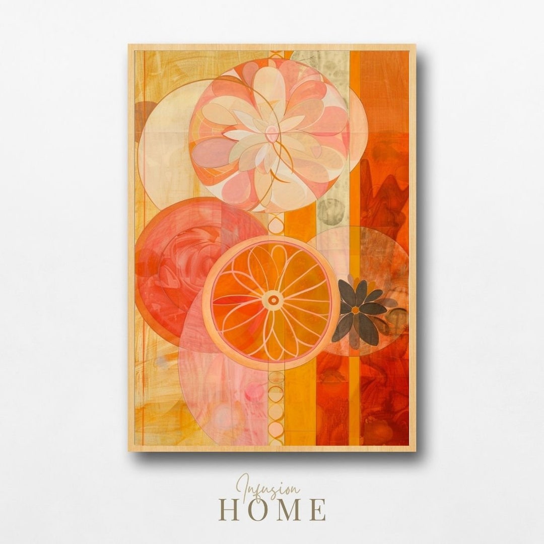 Eclectic Botanicals Vivid Floral Pattern Poster Wall Art Eclectic Art ...