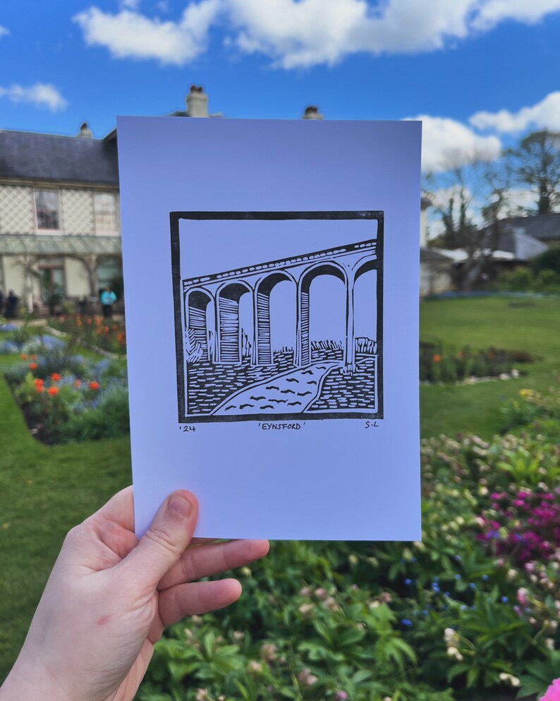 Viaduct Linocut Print - Etsy