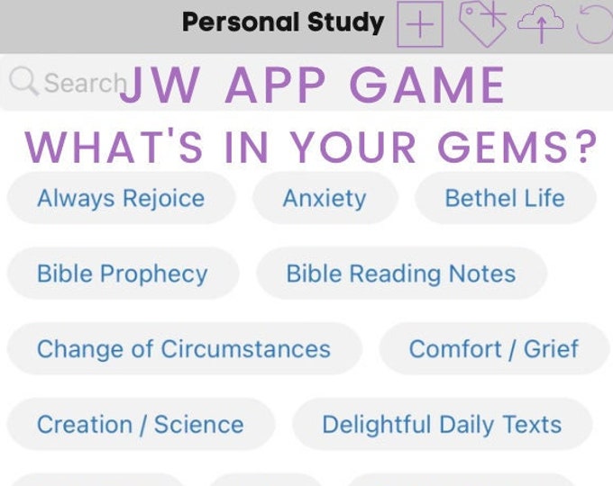 JW Gems Game JW Library App JW Game Zoom Games Best Life Ever - Etsy