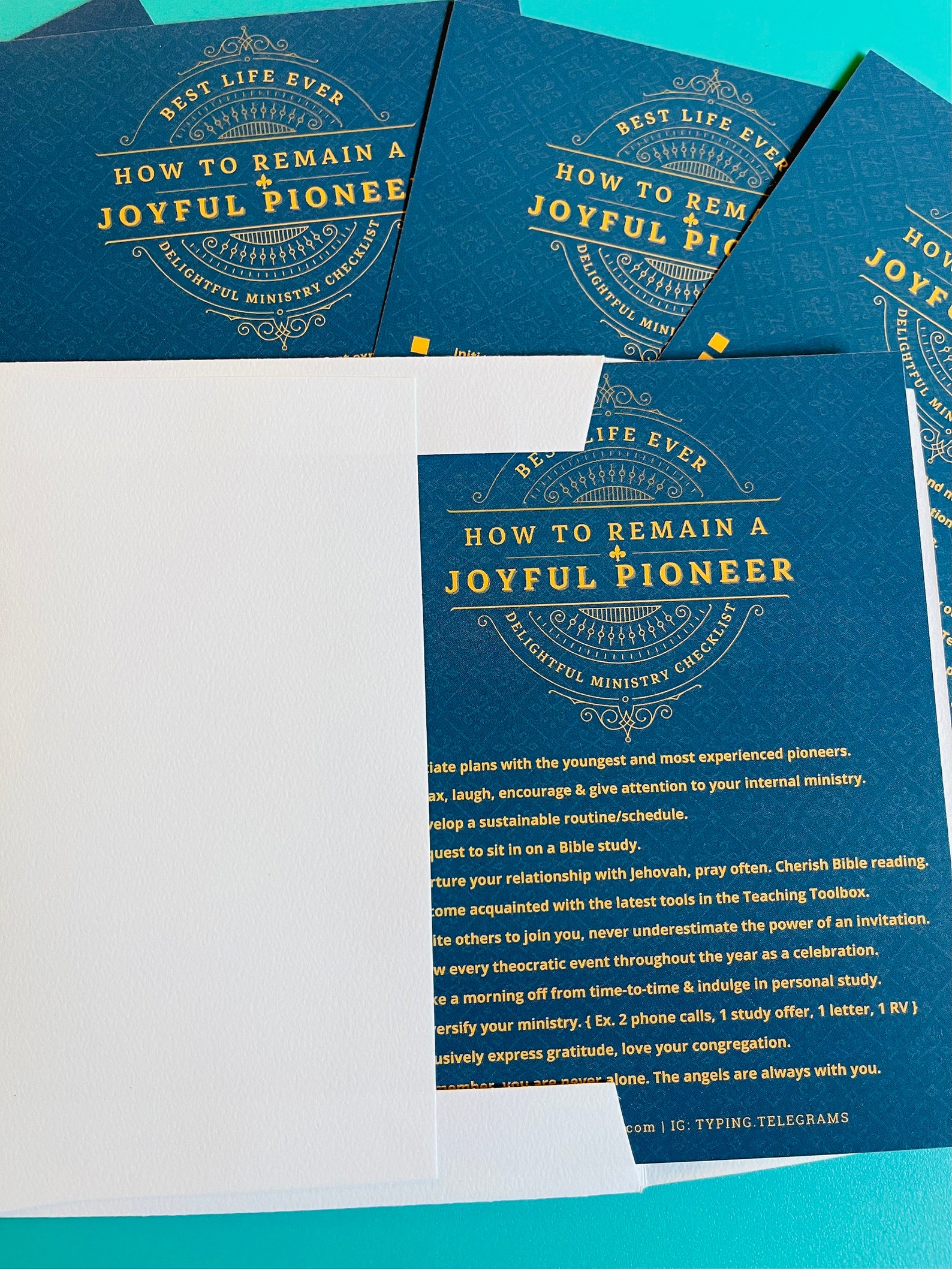 JW PIONEER Cards, JW Checklist Card, Jw Pioneer School Cards, Best Life ...