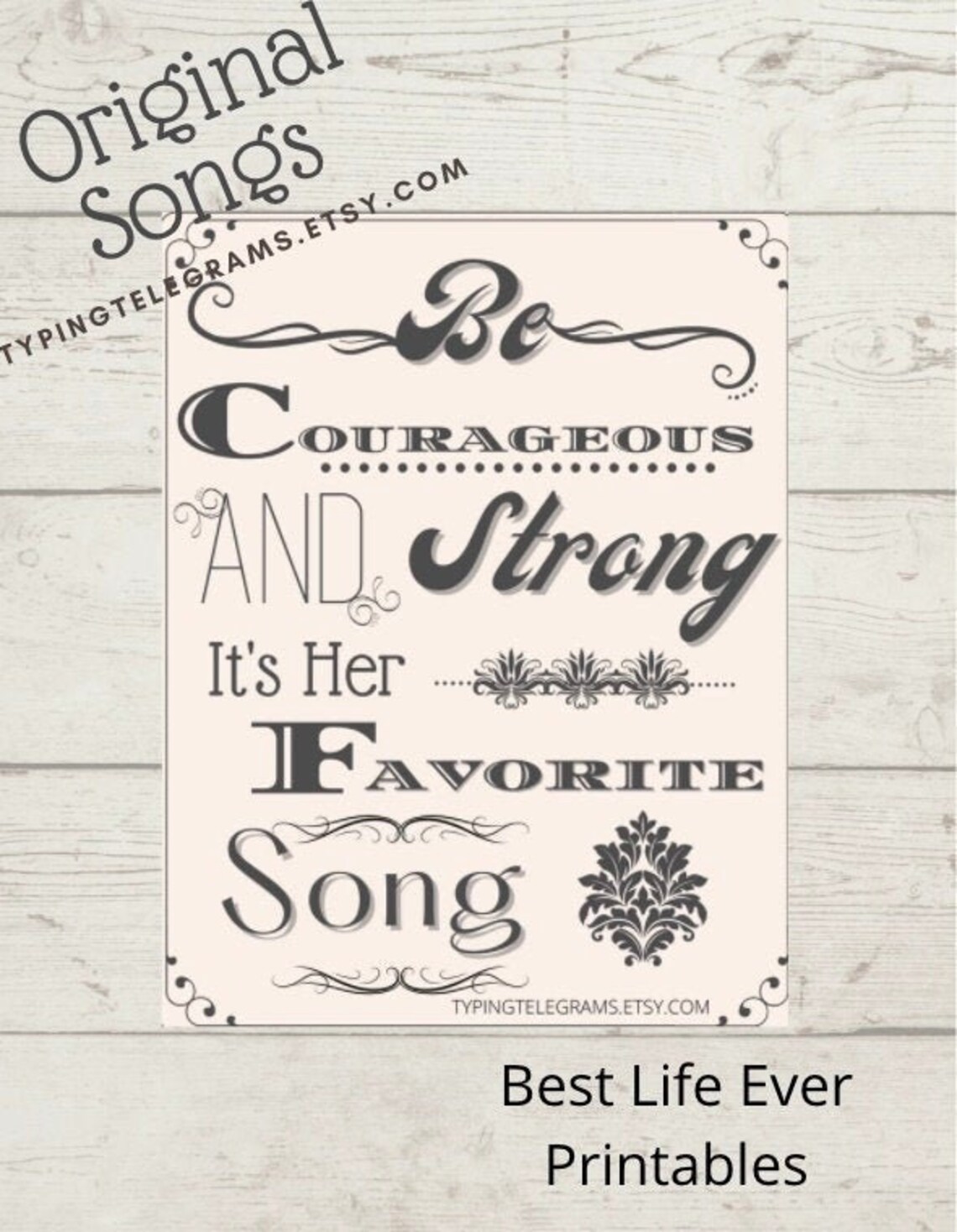 JW Original Songs Be Courageous and Strong Best Life Ever - Etsy