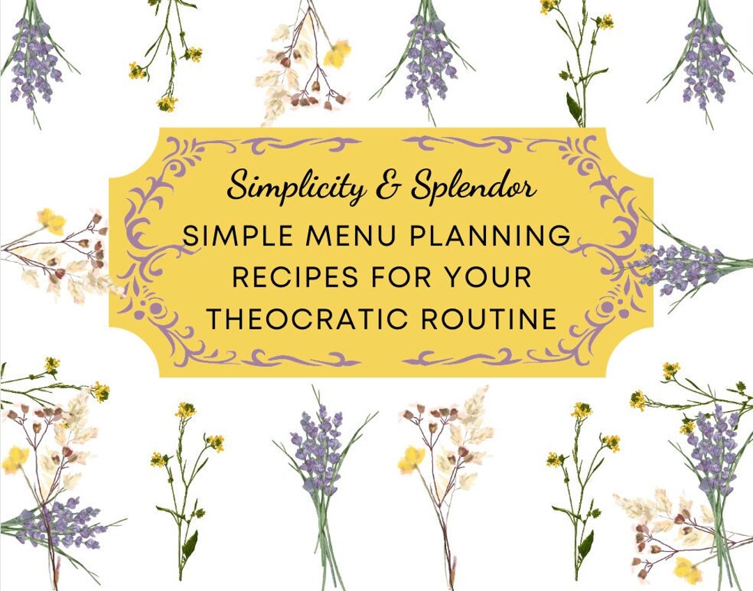 JW Easy Hospitality Menu Planning Simplicity Splendor JW Planner JW ...