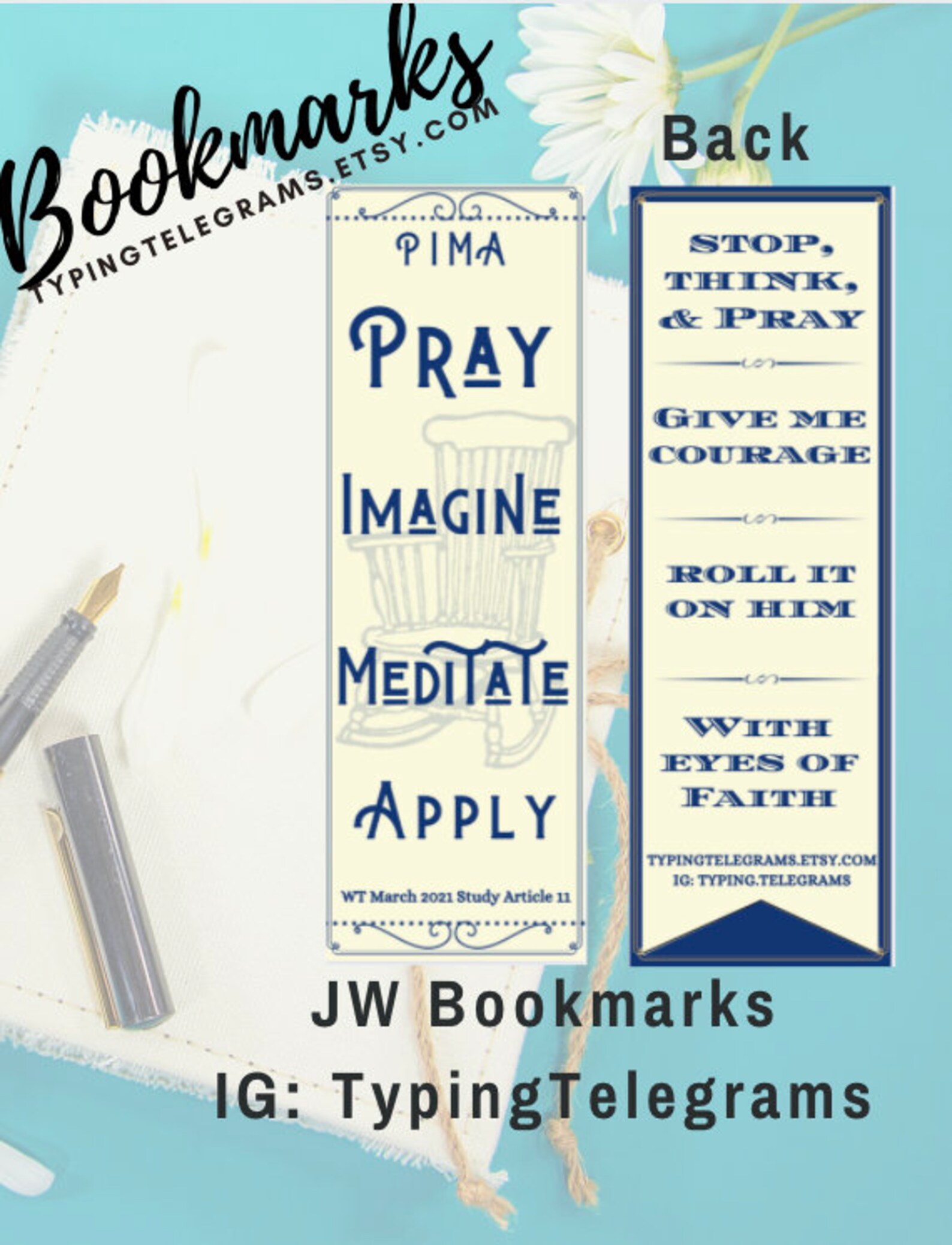 JW Bookmarks Best Life Ever Gifts JW Pioneer Gifts Powerful - Etsy