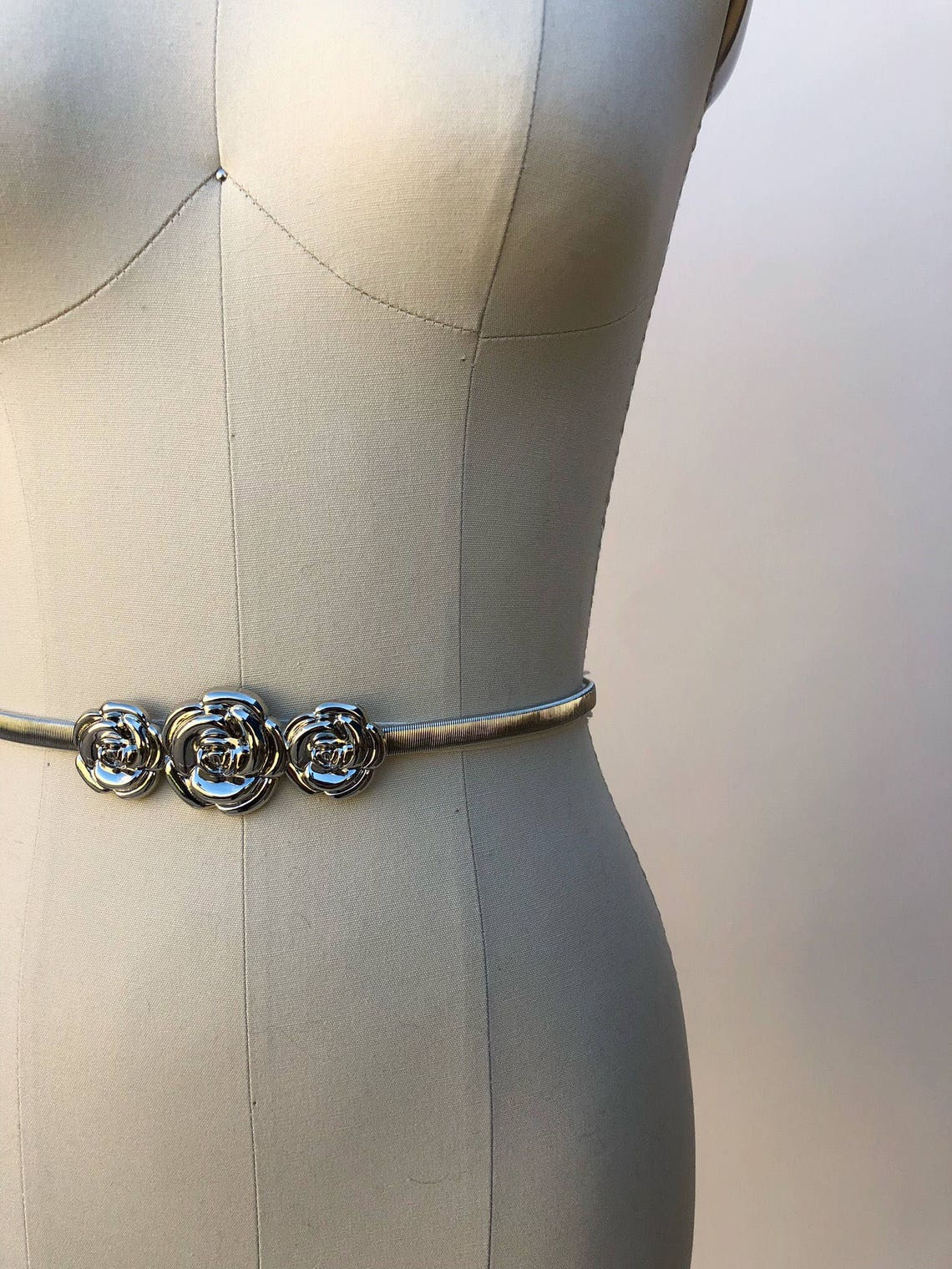 Anthropologie Rose Belt Embellished Belt Gold Belt - Etsy