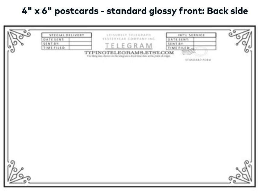 Vintage Telegram Postcards Pen Pal Stationery Vintage - Etsy