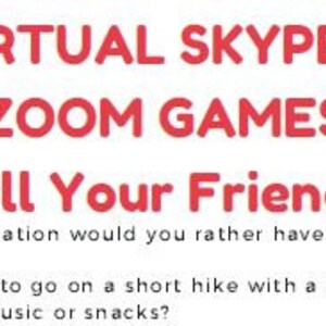 Indoor Game Night, Virtual Games, Skype & Zoom Indoor Games, Shelter-in ...