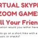 Indoor Game Night, Virtual Games, Skype & Zoom Indoor Games, Shelter-in ...