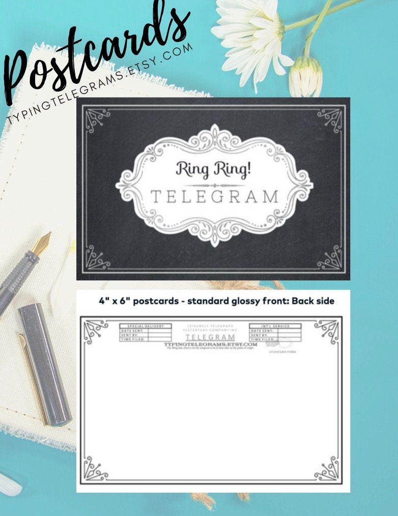 Vintage Telegram Postcards Pen Pal Stationery Vintage - Etsy