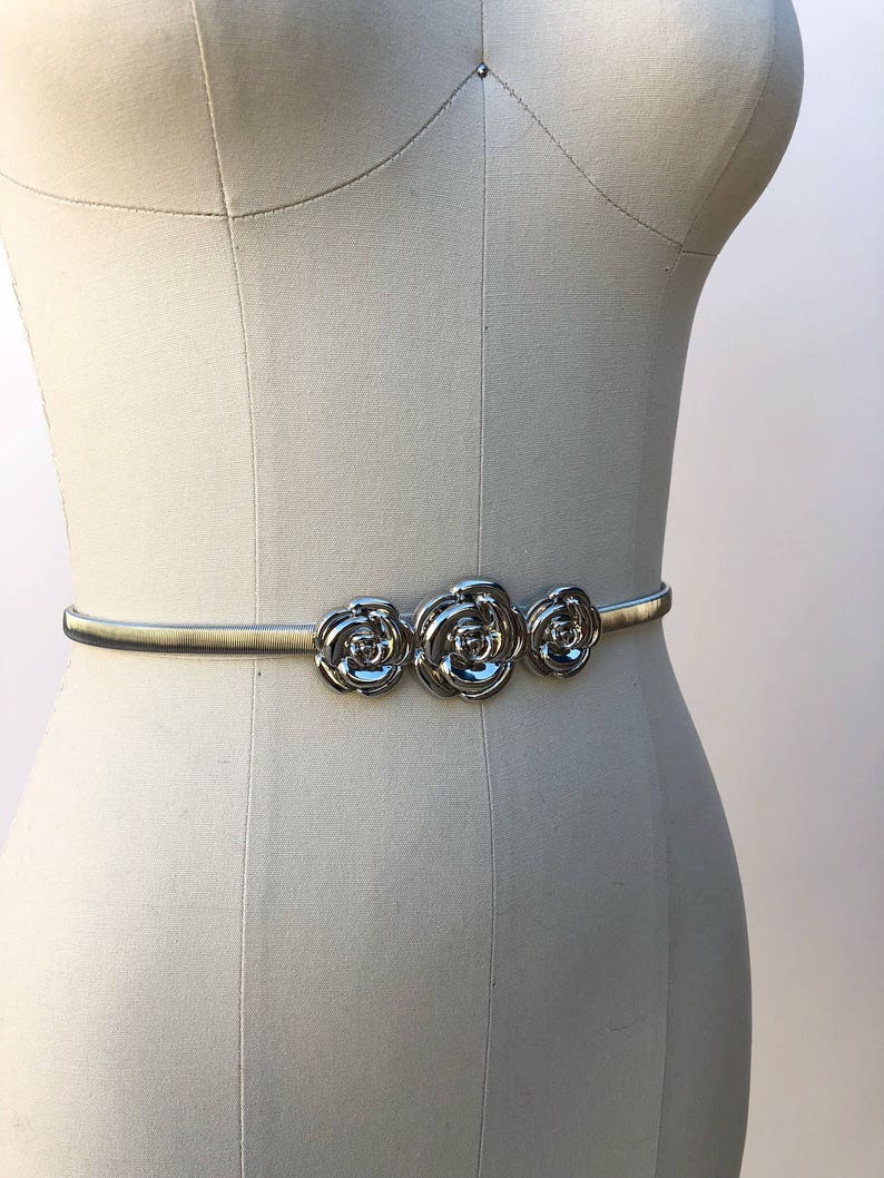 Anthropologie Rose Belt Embellished Belt Gold Belt - Etsy