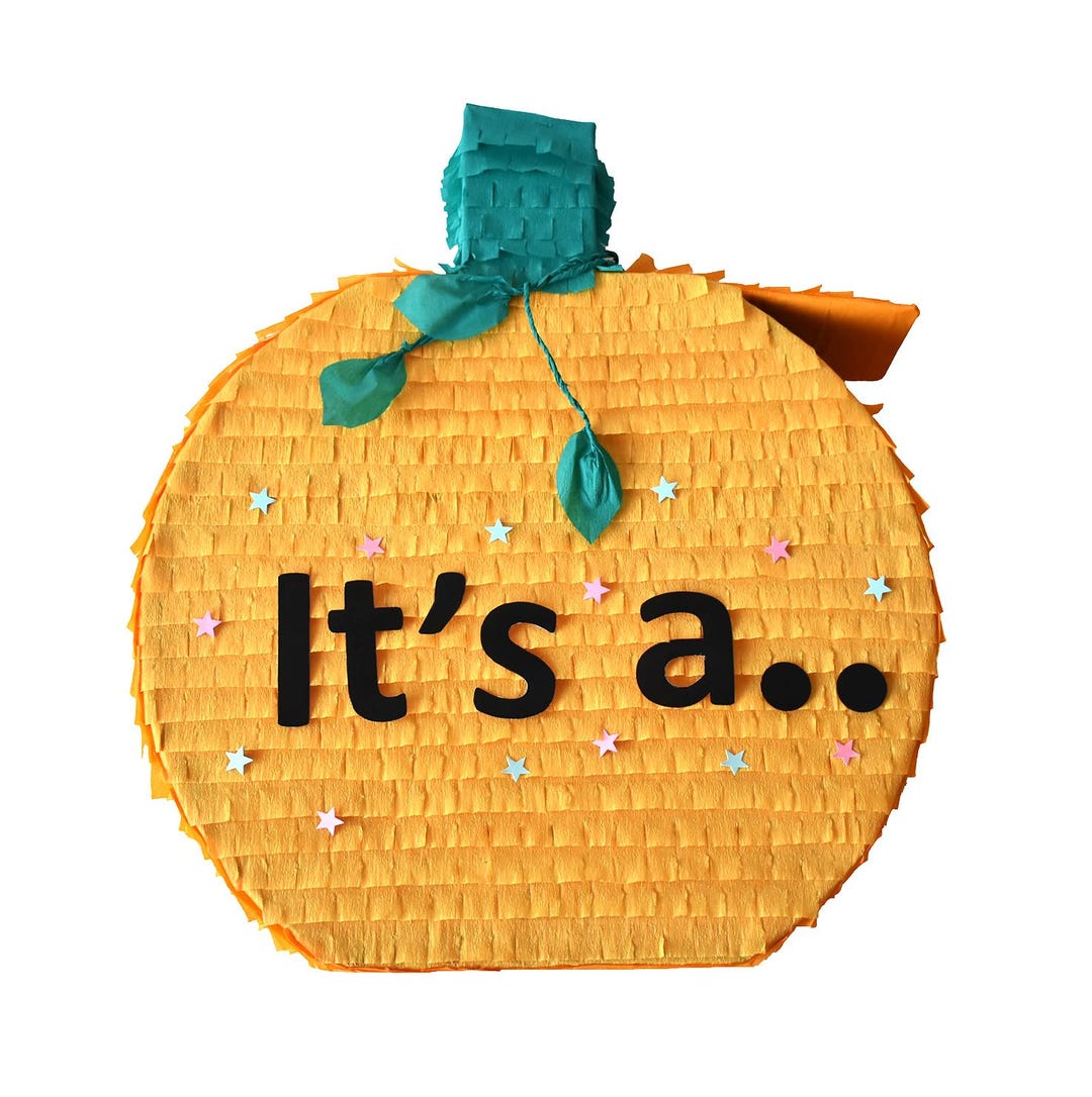 Pumpkin Pinata, Gender Reveal, Baby Shower Party Game (16 X 16 X 4 Inch ...