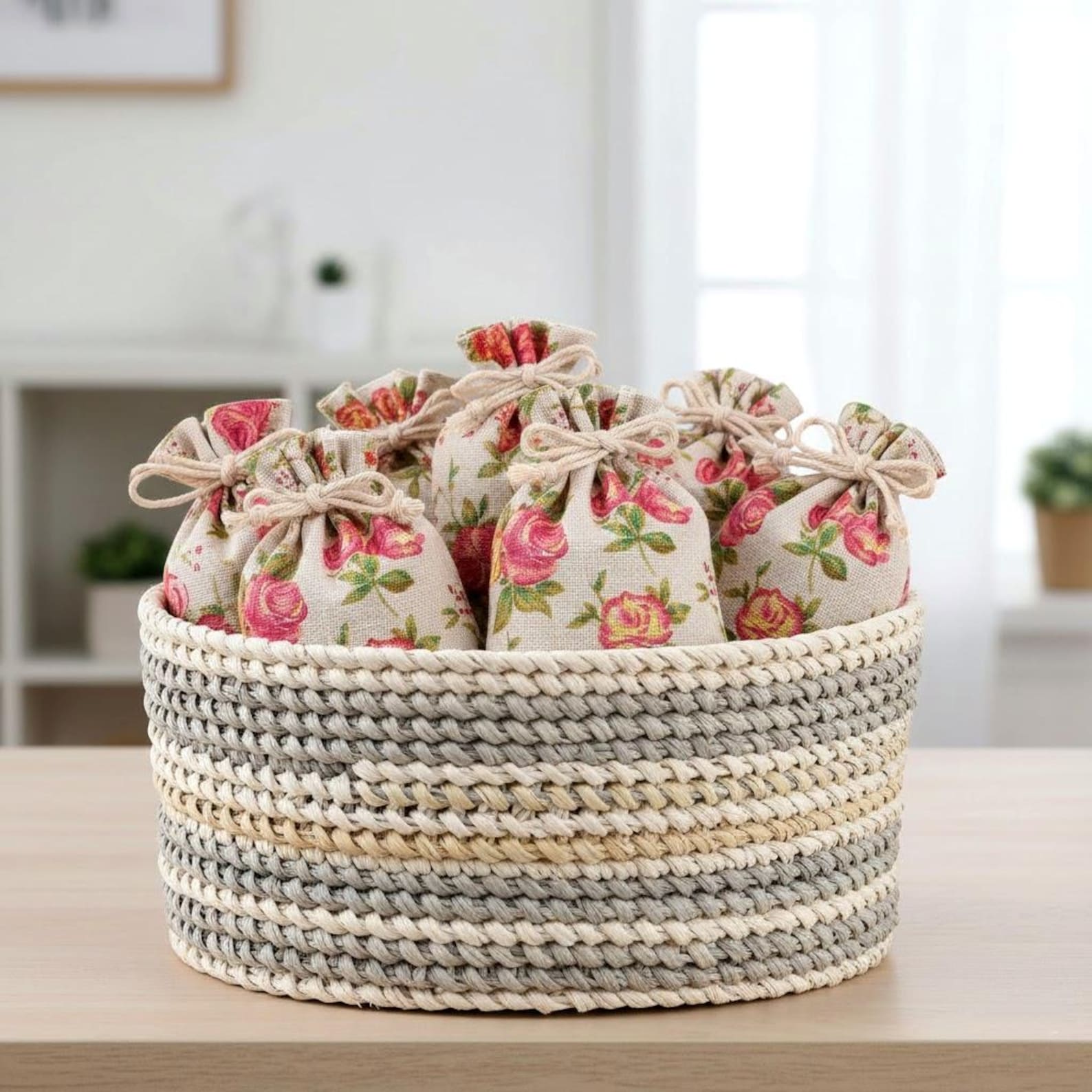Rose Linen Drawstring Bags, Wedding Favor Pouches, Set of 30 - Etsy