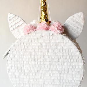 Large Unicorn Pinata With Flowers: Birthday Party Game (23 X 16 X 4 ...