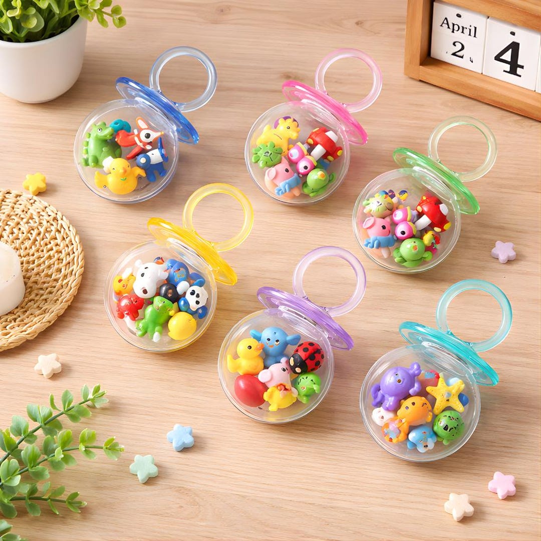 Baby Shower Favor Boxes – Clear Pacifier Candy Boxes, Set of 12-48 - Etsy