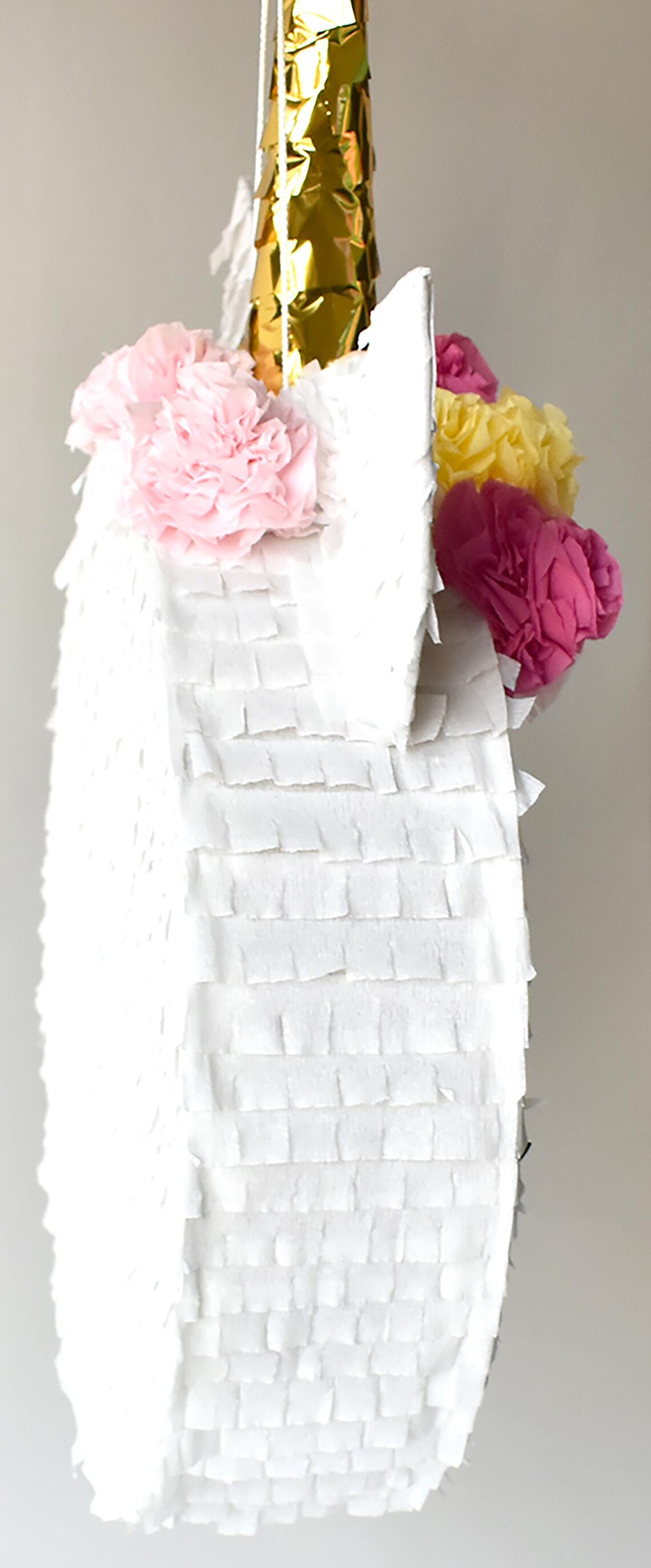 Large Unicorn Pinata With Flowers: Birthday Party Game (23 X 16 X 4 ...