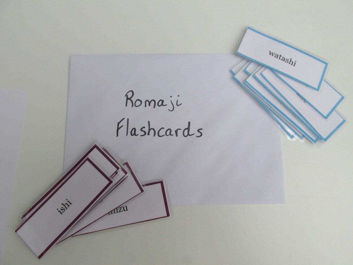 Japanese Romaji Learning Flashcards • 80 Words in 10 Lexical Sets • for ...