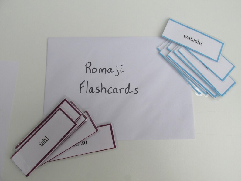 Japanese Romaji Learning Flashcards • 80 Words in 10 Lexical Sets • for ...