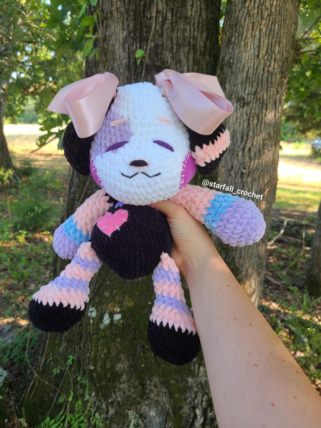 Sleepy Puppy, Pastel Goth, READY TO SHIP, Stuffed Animal Toy, Handmade ...