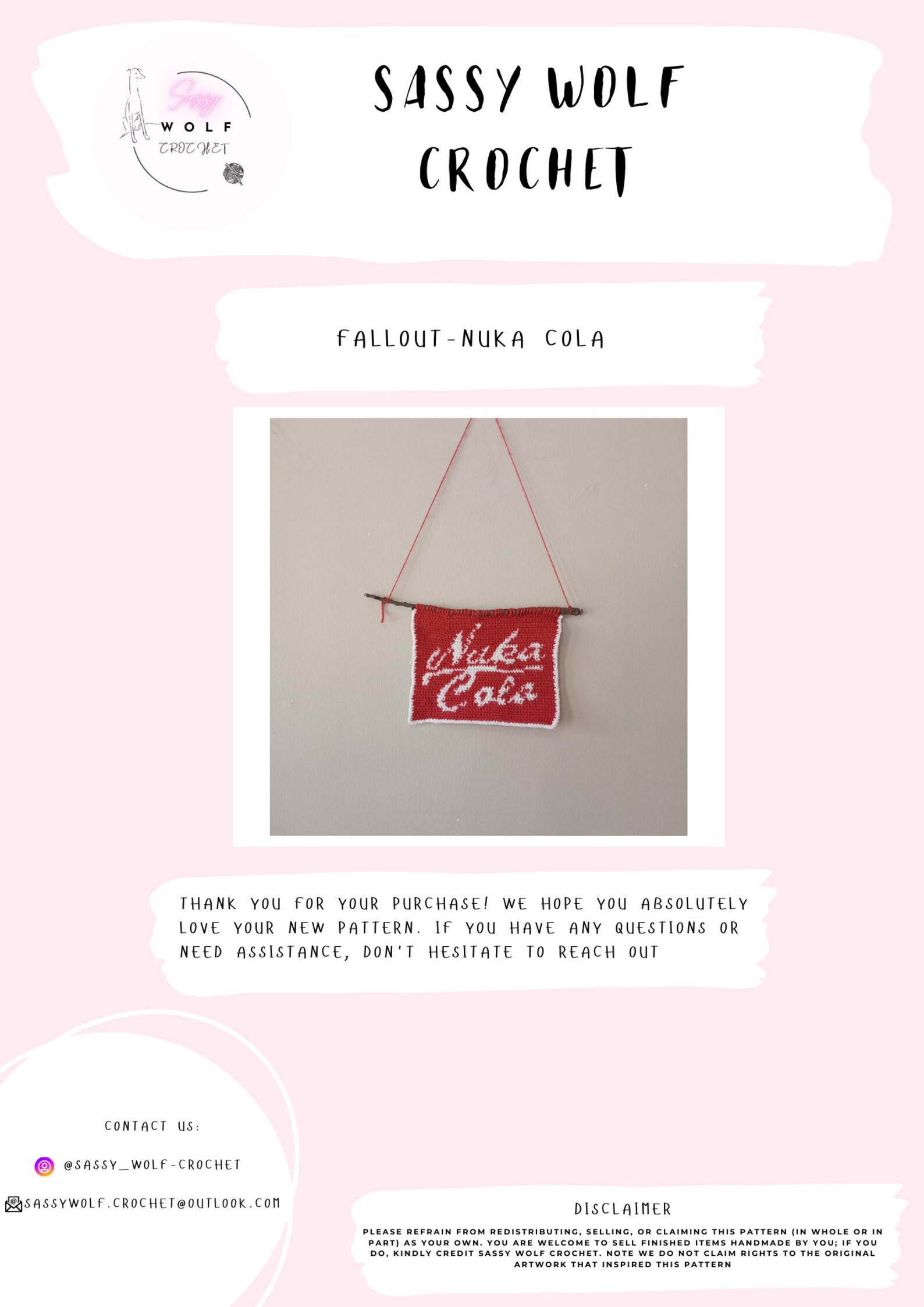 Fallout Nuka Cola Tapestry Crochet Pattern - Etsy