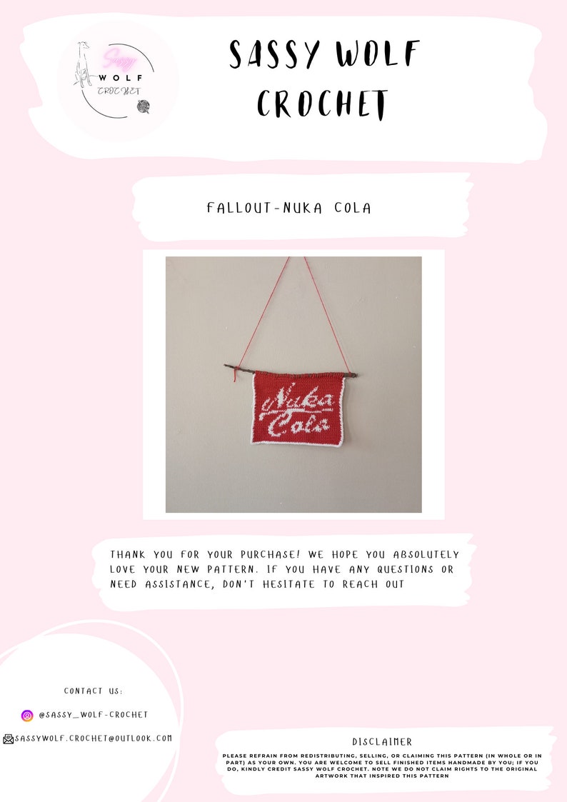 Fallout Nuka Cola Tapestry Crochet Pattern - Etsy