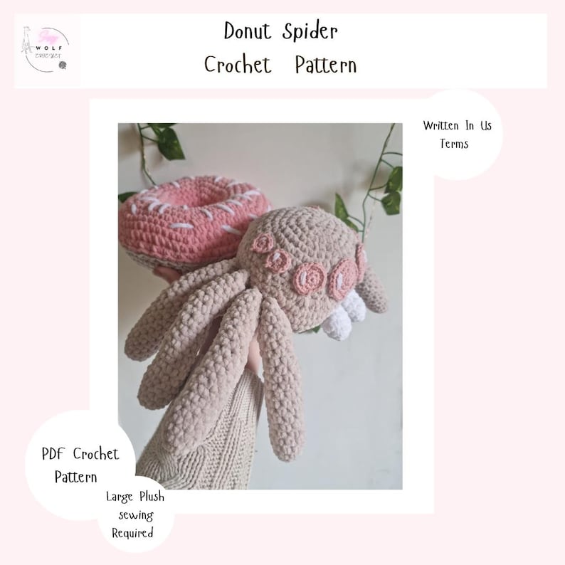 Spider-donut Spider- Crochet Pattern - Etsy