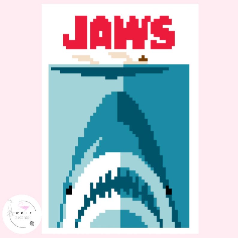 Jaws Crochet Tapestry Pattern - Etsy