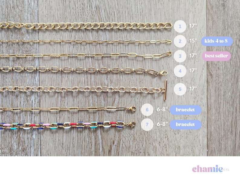 Custom Charm Necklace for Teen Girls | Gold Paperclip Chain ...