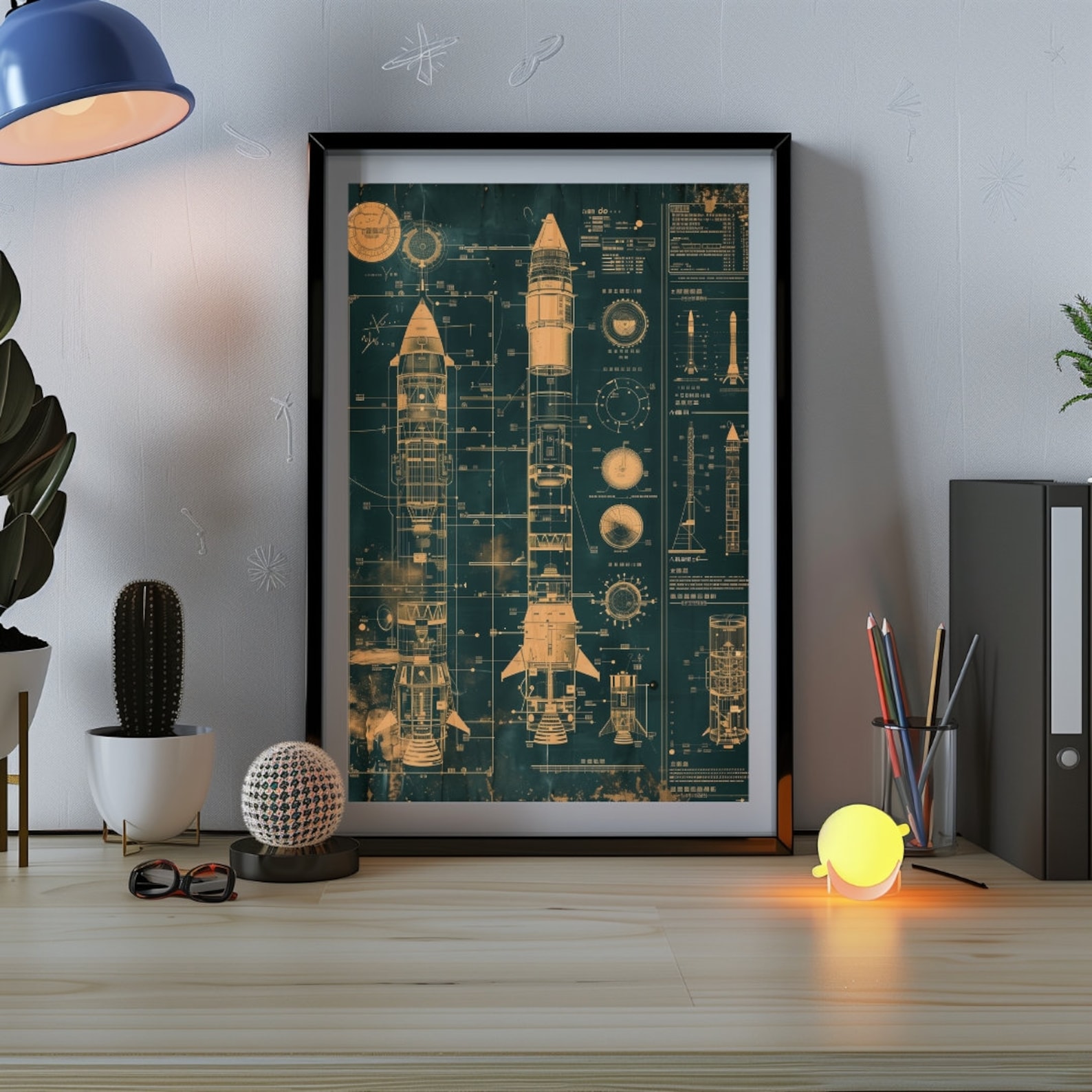 Technical Rocket Poster Print, Infographic, Astronomy Print, Vintage ...