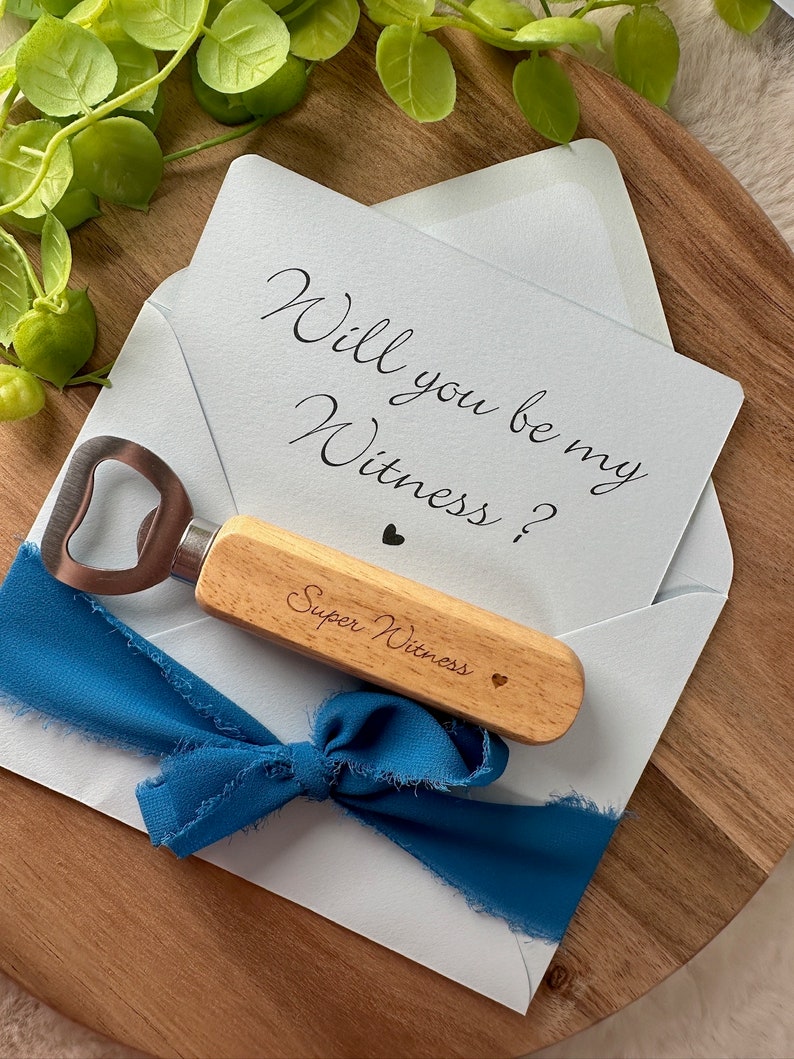 Witness Proposal With Card and Bottle Opener, Wedding, Mariage, Friend ...