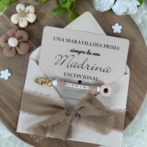 Tarjeta De Anuncio De Embarazo Con Llavero – Para La Futura Madrina ...