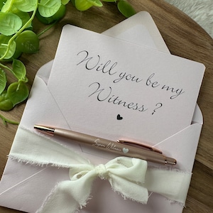 Witness Proposal With Card and Pen, Wedding, Mariage, Friend, Cousin ...