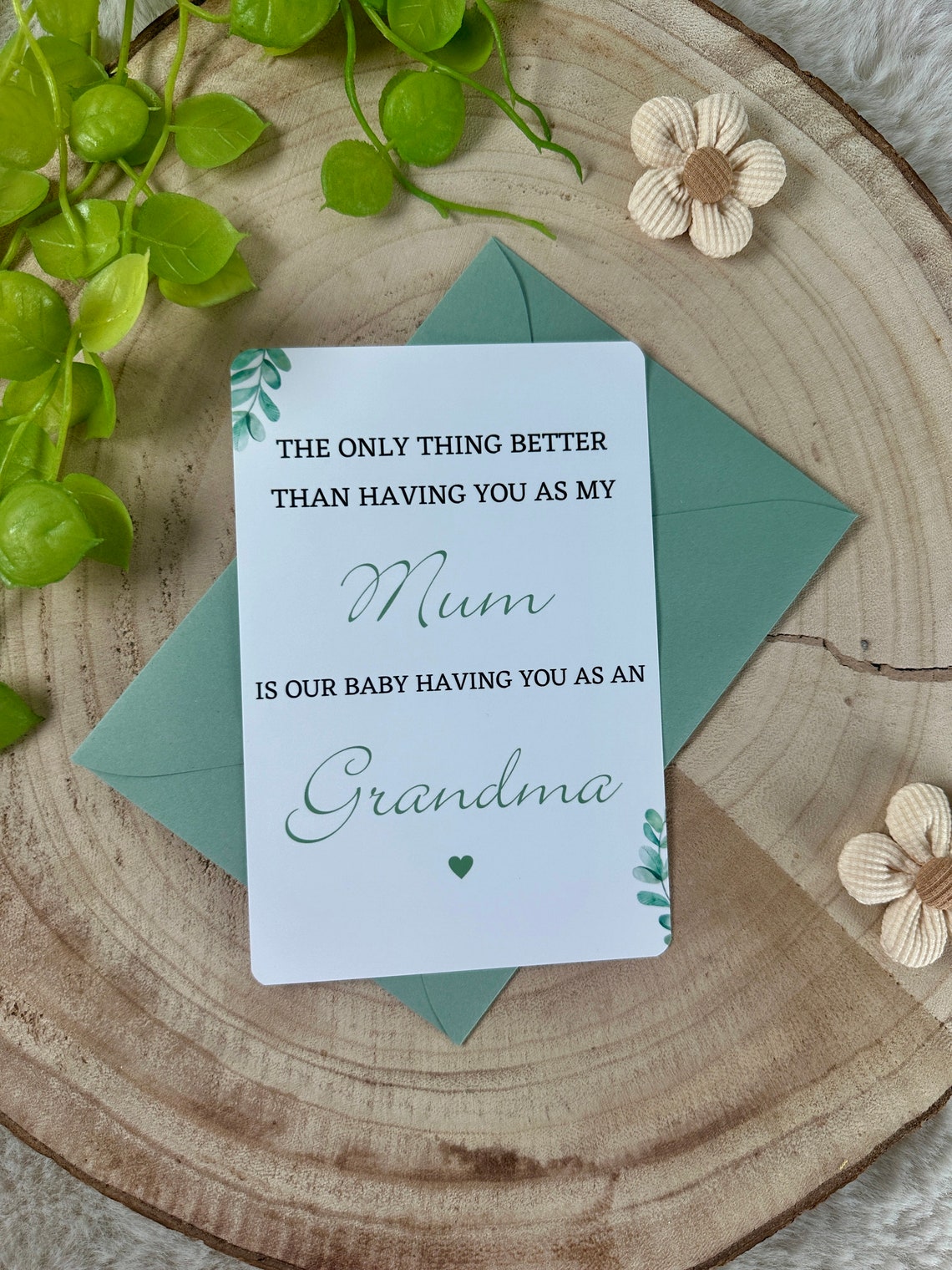 Pregnancy Announcement Card for Family, Mummy and Daddy, Grandpa ...
