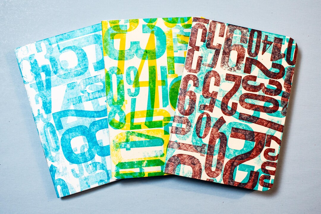 Letterpress Numbers Pocket Notebook | 3.5" X 5" | 48 Pages - Etsy