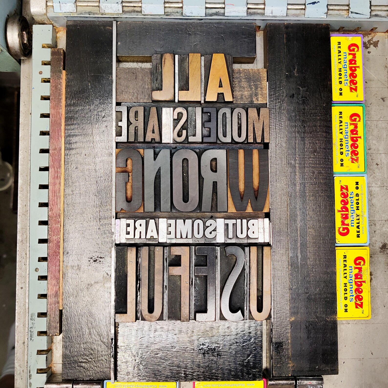 Letterpress Poster: "all Models Are Wrong" Quote, 8x10 Hand-printed Art ...