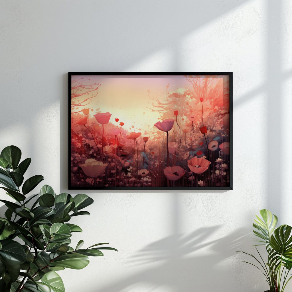 Wall Art Prints Trendy Botanical- Flowers - Floral Trendy Home Decor ...