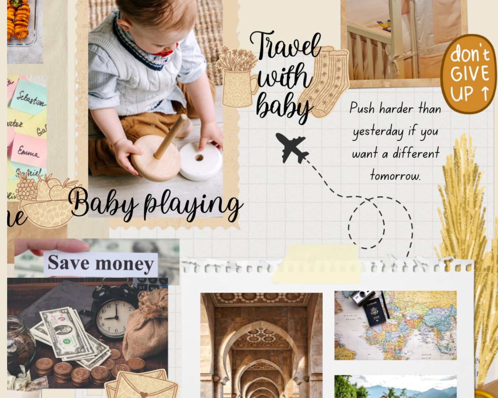 Motherhood Vision Board 2025 Template Printable & Editable | Canva ...